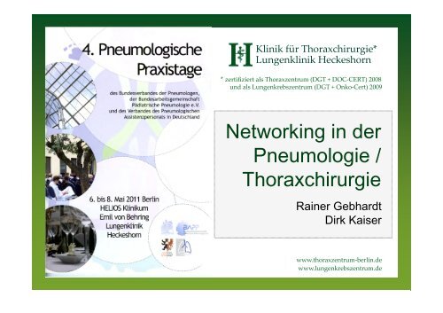 Networking in der Pneumologie / Thoraxchirurgie - Pneumologische ...