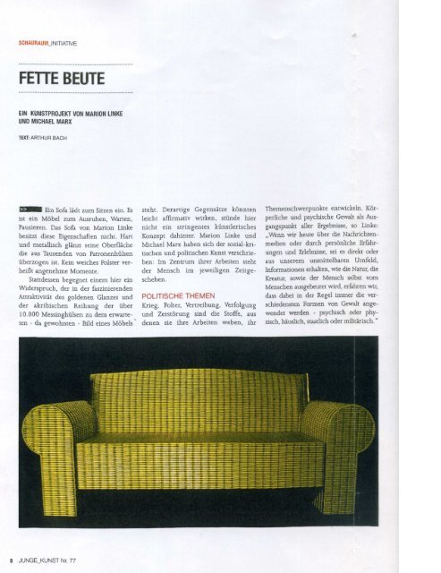 Junge Kunst - Marion Linke + Michael Marx