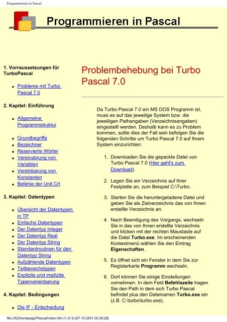 Programmieren in Pascal