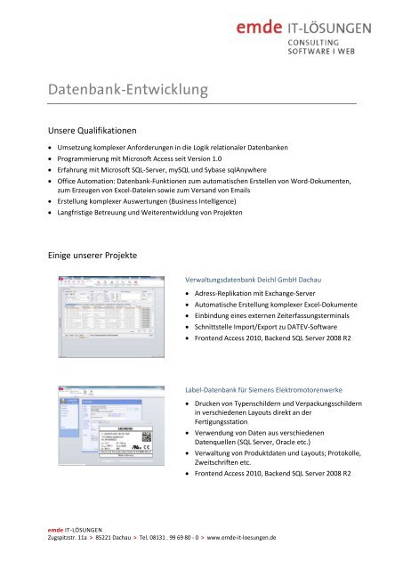 PDF Datenbank-Projekte