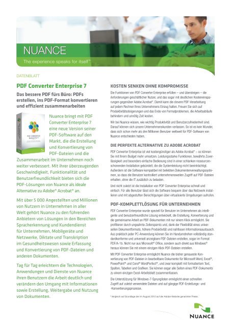 PDF Converter Enterprise 7 - Nuance