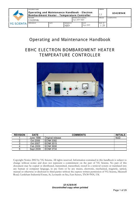 UI42894K - VG Scienta