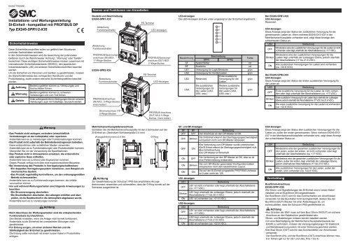 kompatibel mit PROFIBUS DP Typ EX245-SPR1/2-X35 - SMC
