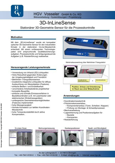 3D-InLineSense - Carl Zeiss Automated Inspection GmbH & Co. KG