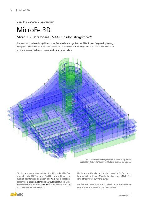 MicroFe 3D - mb AEC Software GmbH