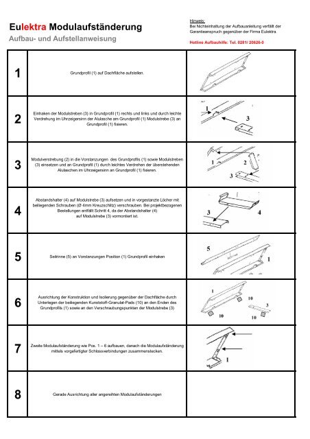 Montageplan ALVA-System (PDF) - Eulektra