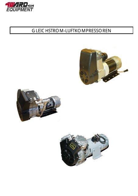 GLEICHSTROM-LUFTKOMPRESSOREN - 4Ward4x4