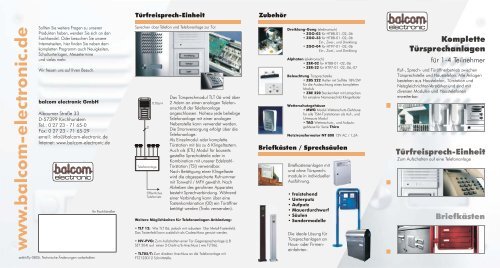 Flyer - balcom-electronic GmbH
