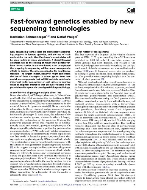 Fast-forward genetics enabled by new sequencing technologies
