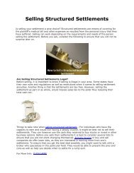 Structured Settlement Buyouts