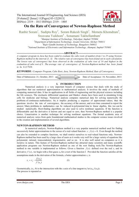 On the Rate of Convergence of Newton-Raphson Method