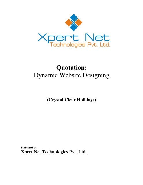 Quotation Dynamic Website Designing