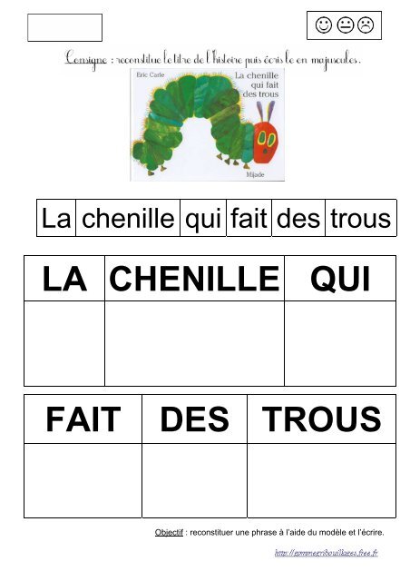 LA CHENILLE QUI FAIT DES TROUS - Gomme & Gribouillages