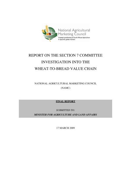 Section 7: Wheat-to-Bread Value Chain - National Chamber of Milling