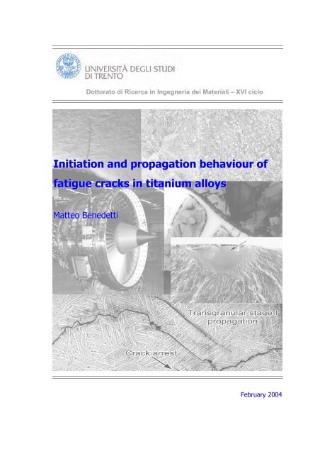 Initiation and propagation behaviour of fatigue cracks in titanium alloys