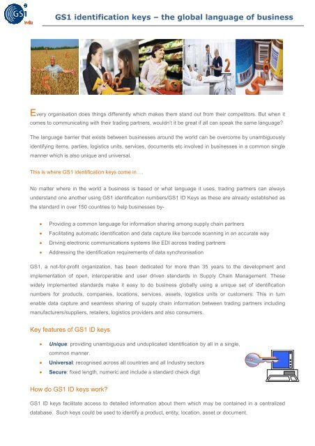 GS1 identification keys dentification keys – the global ... - GS1 India
