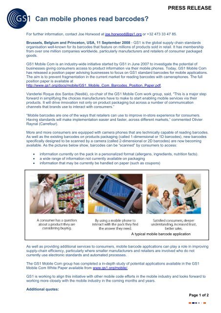 Can mobile phones read barcodes? - GS1