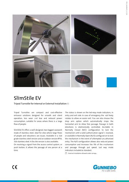SlimStile EV Data Sheet - Gunnebo