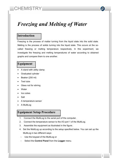 Freezing And Melting Of Water Introduction