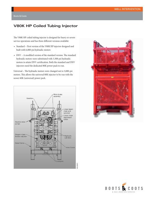 V80K HP Coiled Tubing Injector - Halliburton