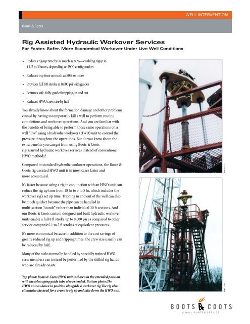 Rig Assisted Hydraulic Workover Services - Halliburton