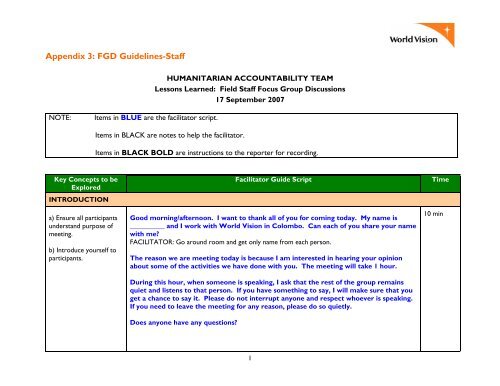 Appendix 3: FGD Guidelines-Staff - HAP International
