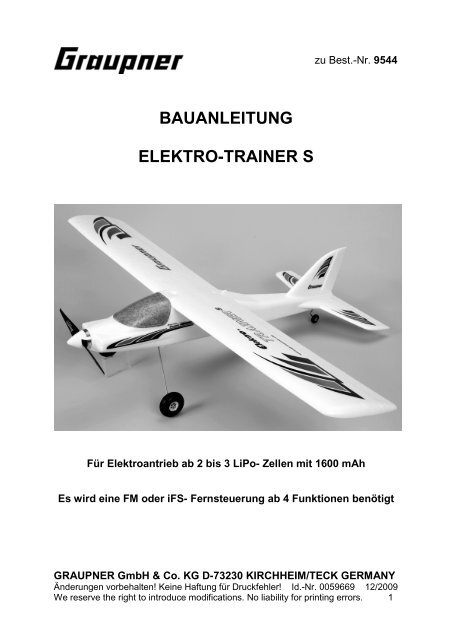 la notice - Graupner