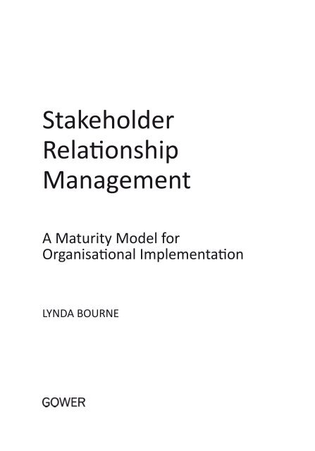 Stakeholder Relationship Management - Mosaic Project Services