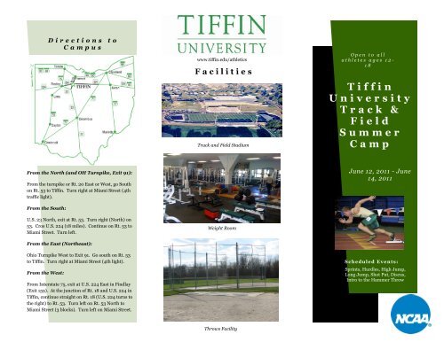 Tiffin University Track & Field Summer Camp