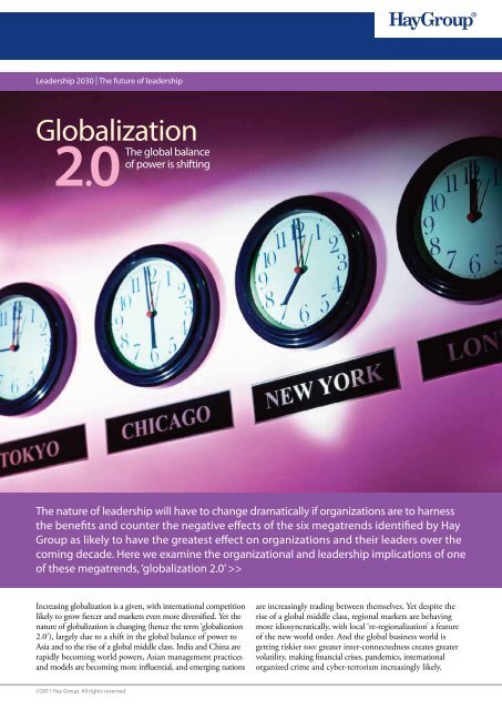 a PDF summary of the globalization 2.0 megatrend - Hay Group