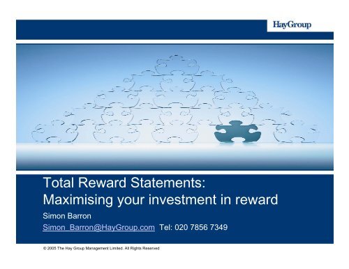 Total Reward Statements: Maximising your investment ... - Hay Group