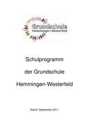 Schulprogramm der Grundschule Hemmingen- Westerfeld