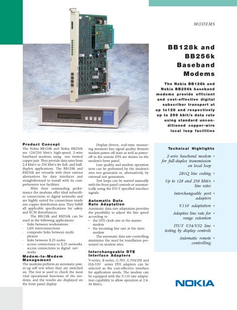 BB128k and BB256k Baseband Modems - Hedin Data