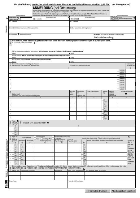 Ummeldung Formular Zum Download Downloads: Formulare, Merkblätter,