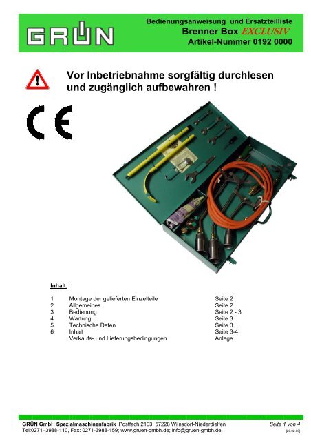Brenner Box - Grün GmbH