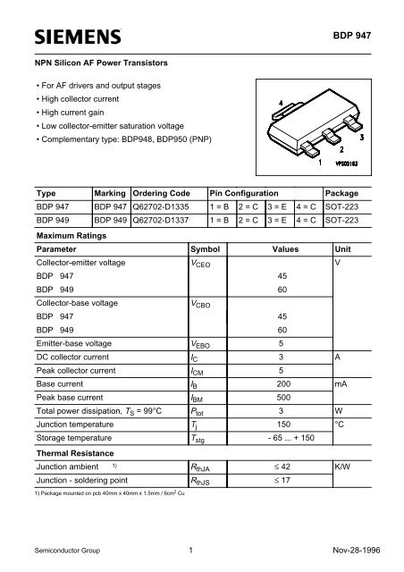 BDP 947 - Datasheet Catalog