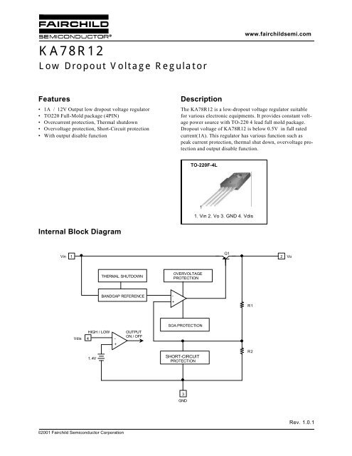KA78R12 Low Dropout Voltage Regulator