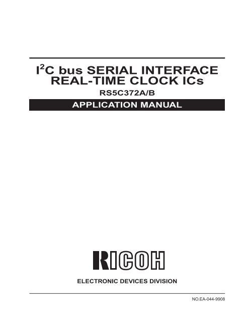 I C bus SERIAL INTERFACE REAL-TIME CLOCK ICs