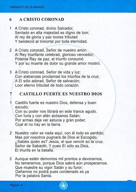 HIMNARIO DE ALABANZA 6 A