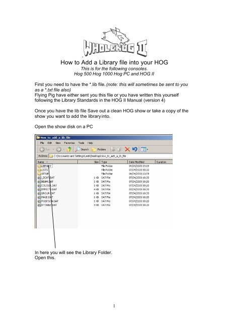 How to Add a Library file into your HOG - High End Systems