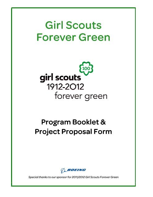 Girl Scouts Forever Green Booklet - Girl Scout Council of the ...