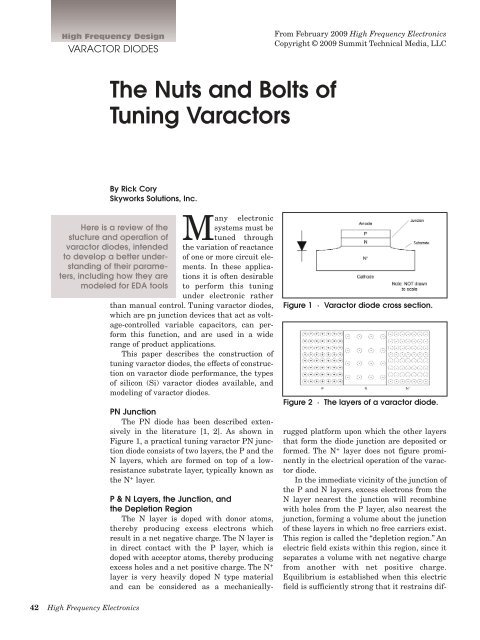 The Nuts And Bolts Of Tuning Varactors High Frequency Electronics