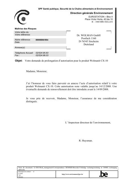 Votre demande de prolongation