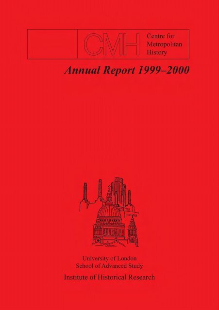 CMH AnnuAl RepoRt 1999â 2000 - Institute of Historical Research
