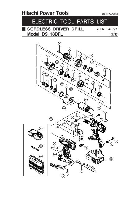Hitachi Power Tools Parts Breakdown | Reviewmotors.co