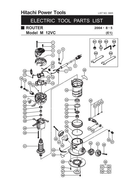 Hitachi Power Tools Parts Breakdown | Reviewmotors.co
