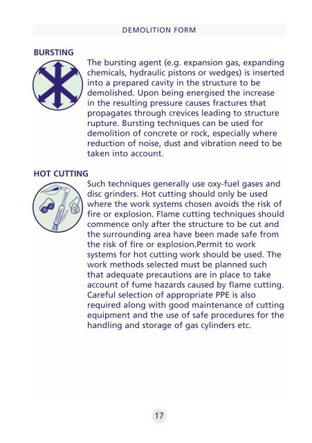 SAFE SYSTEM OF WORK PLAN