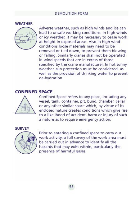 SAFE SYSTEM OF WORK PLAN