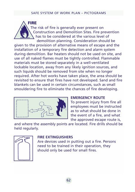 SAFE SYSTEM OF WORK PLAN