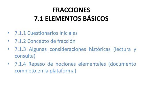 fracciones: elementos básicos